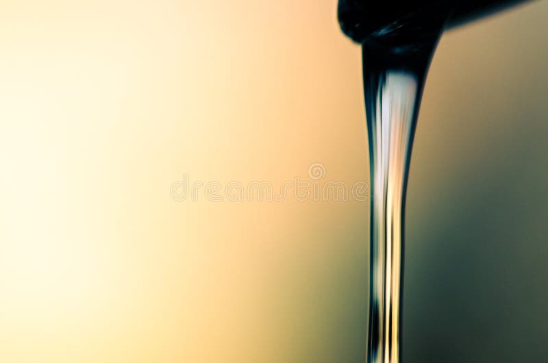 Continuous Flow of Water Emerging from a Metal Tap Stock Photo - Image ...
