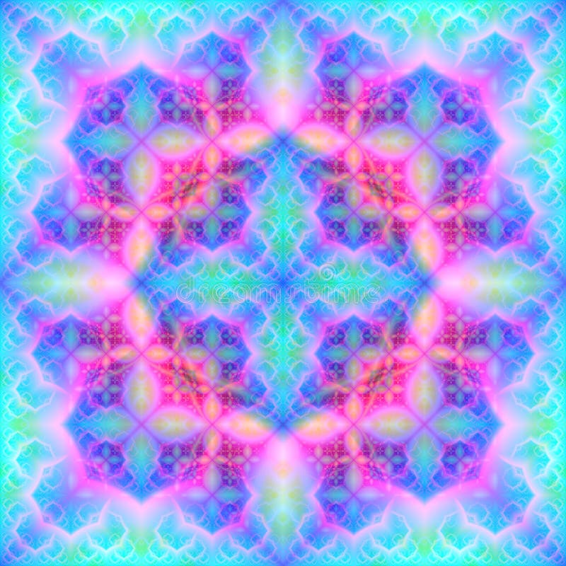 Continuous Fractal Astral Worlds Pattern. Stock Illustration ...