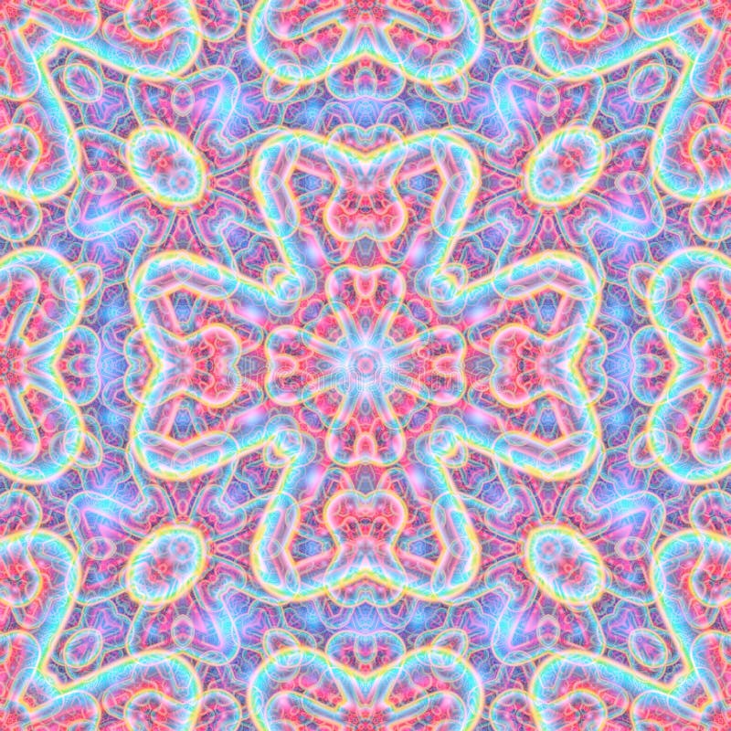 Continuous Fractal Astral Worlds Pattern. Spiritual Trance Vision Stock ...