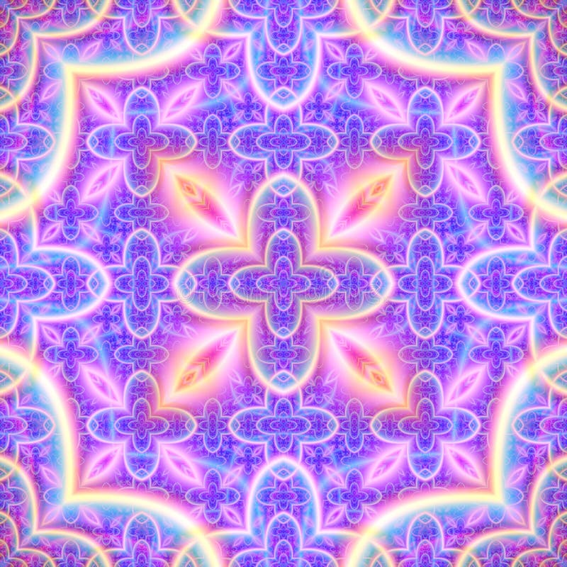 Continuous Fractal Astral Worlds Pattern. Spiritual Trance Vision Stock ...