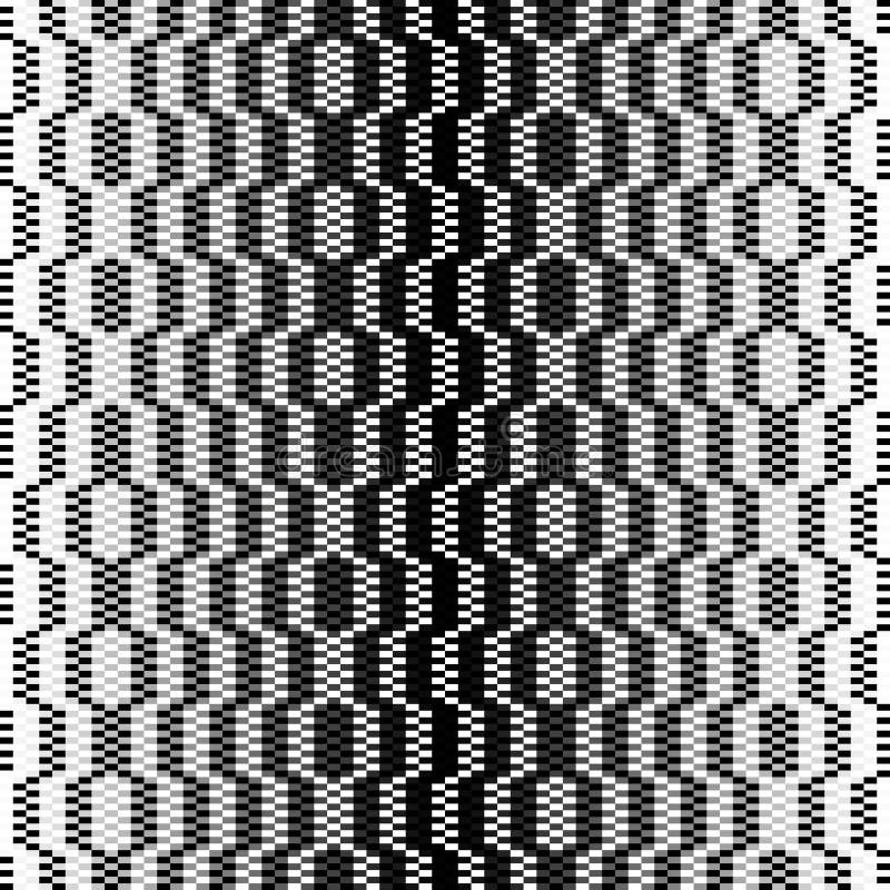 Continuous Geometric Black and White Pattern Stock Illustration ...