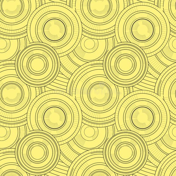 Continuous Geometric Circles Vector Overlapping Stock Vector ...