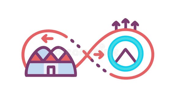 Continuous Growth Loop. Infinite Progress. Development Cycle, Vector ...