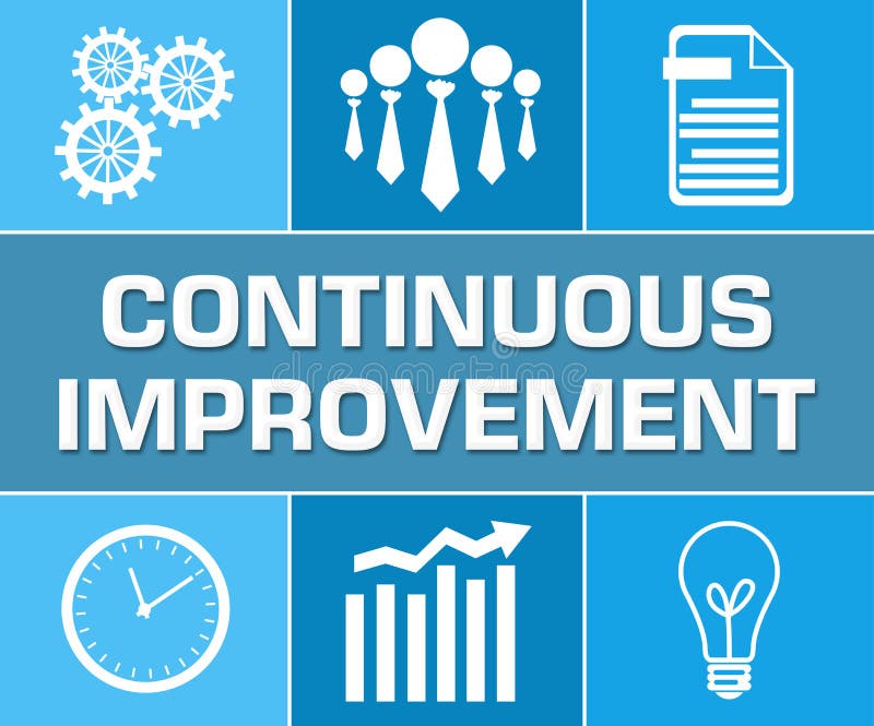 Continuous Improvement Business Symbols Green Blue Comment Symbol Stock ...