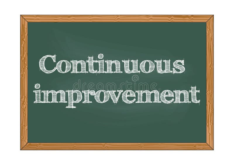 Continuous Improvement Chalkboard Notice Vector Illustration Stock ...