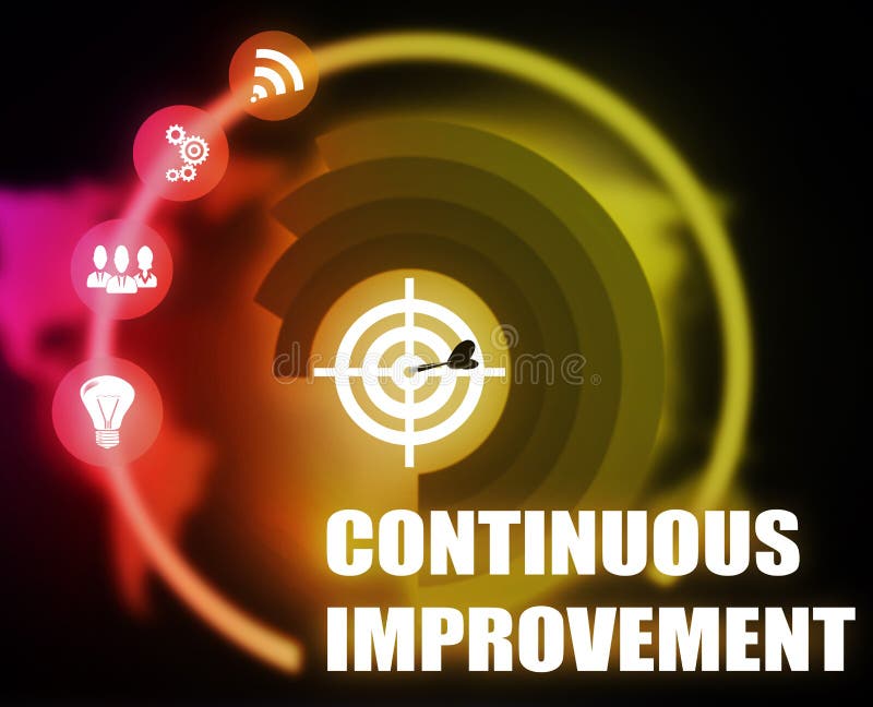 Continuous Improvement Background Abstract Blue Concept Solution Stock ...