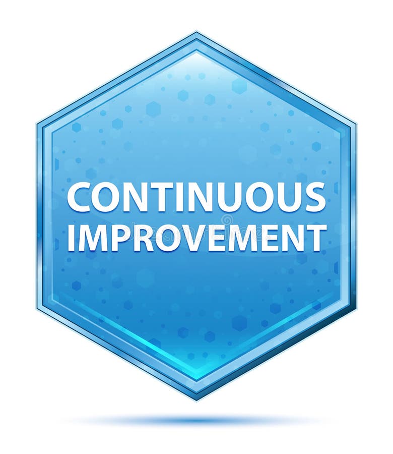Continuous Improvement Eyeball Blue Round Button Stock Illustration ...