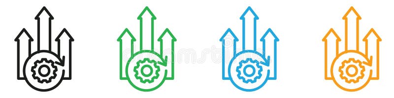 Continuous Improvement Icon Mark in Filled Style Stock Vector ... Continuous Improvement Icon Mark in Filled Style Stock Vector ...