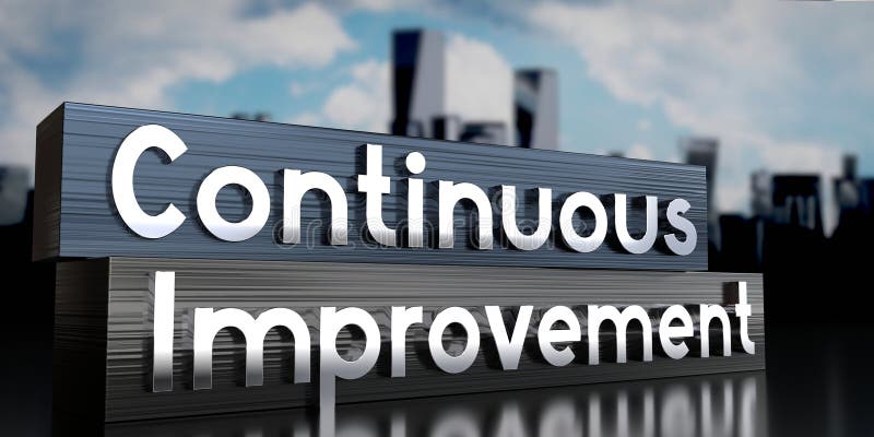 Continuous Improvement - Metal Blocks and Skyscrapers Stock ...