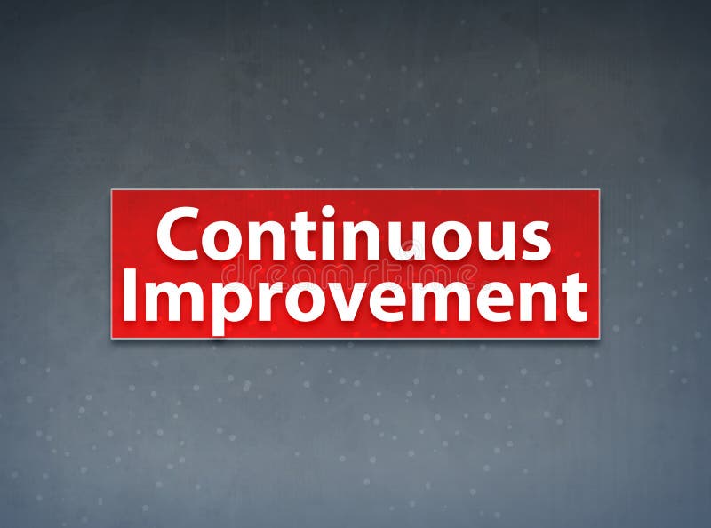 Continuous Improvement Natural Orange Round Button Stock Illustration ...