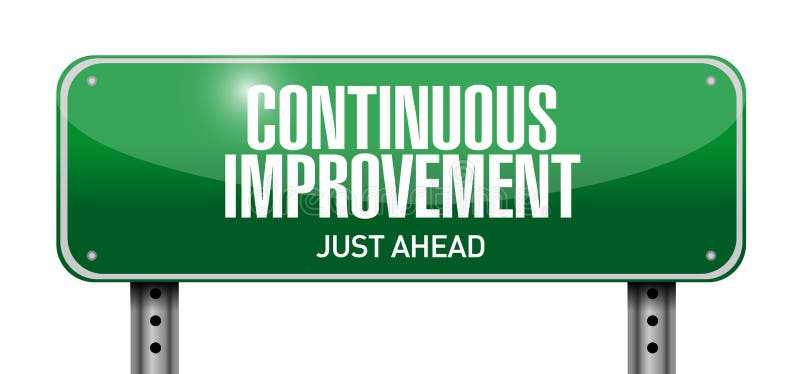 Continuous Improvement Street Sign Concept Stock Illustration ...