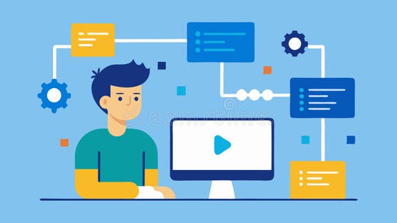 Continuous Integration an Illustration of a Developer Setting Up a ...