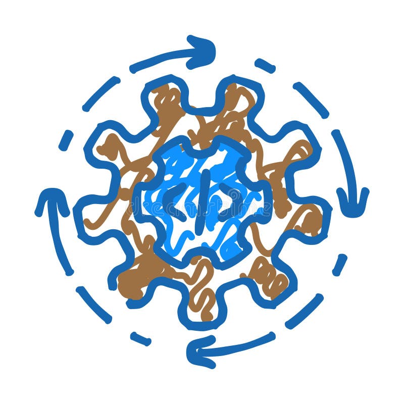 Continuous Integration Software Icon Doodle Illustration Stock Vector ...