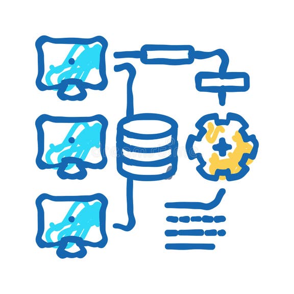 Continuous Integration Software Icon Doodle Illustration Stock Vector ...