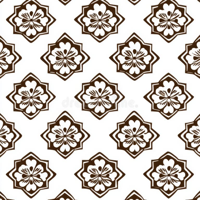 A Continuous Japanese Pattern with Cherry Blossoms and Circular Motifs ...