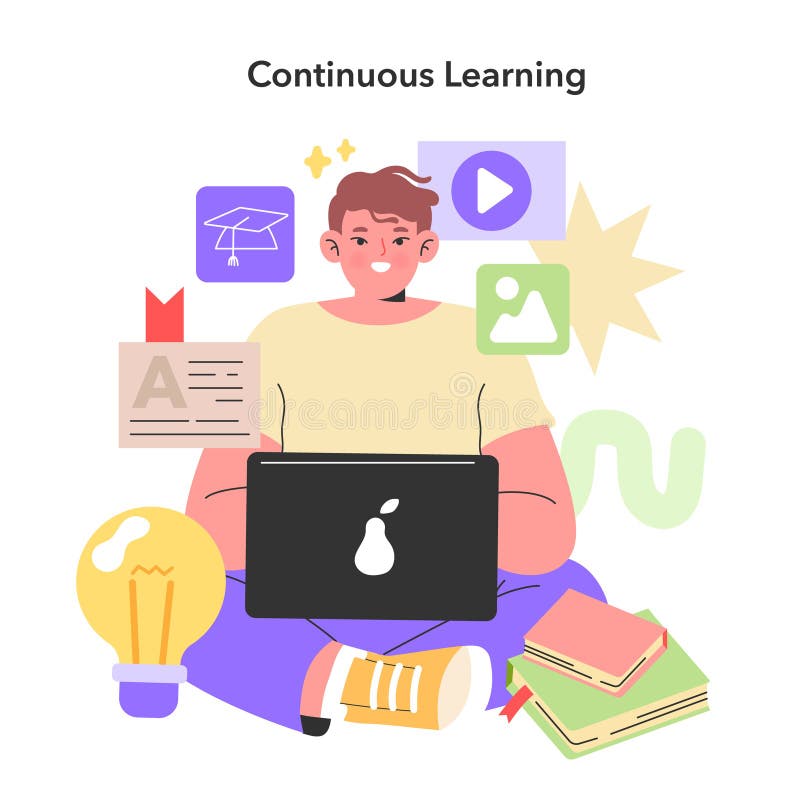 Continuous Learning Concept. Vector Illustration Stock Vector ...