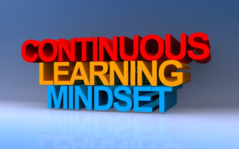 Continuous Learning Mindset on Blue Stock Illustration - Illustration of lifelong, self: 280973708