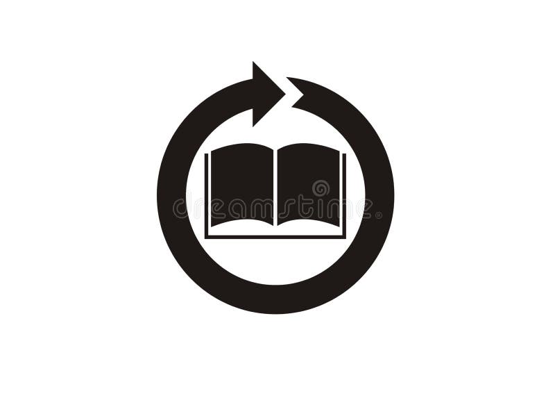 Continuous Learning. Simple Illustration in Black and White. Stock ...