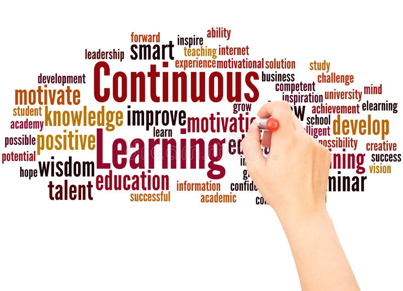 Continuous Learning - Cartoon Green Word. Business Concept. Stock ...