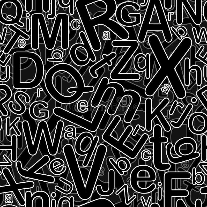 Continuous Letters Pattern Stock Vector Illustration Of Continuity