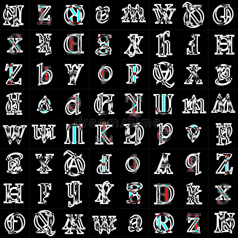 Continuous Letters Pattern Stock Vector Illustration Of Continuity