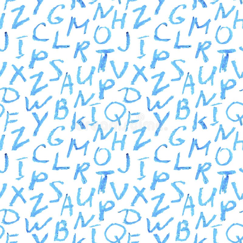Continuous Letters Seamless Pattern Stock Illustration Illustration