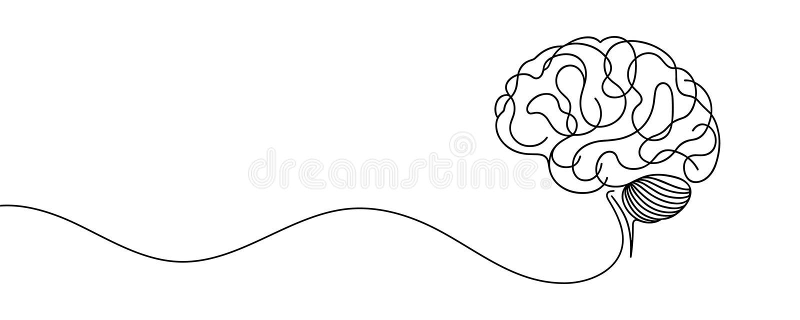 Continuous Line Art Brain Stock Illustrations – 549 Continuous Line Art ...