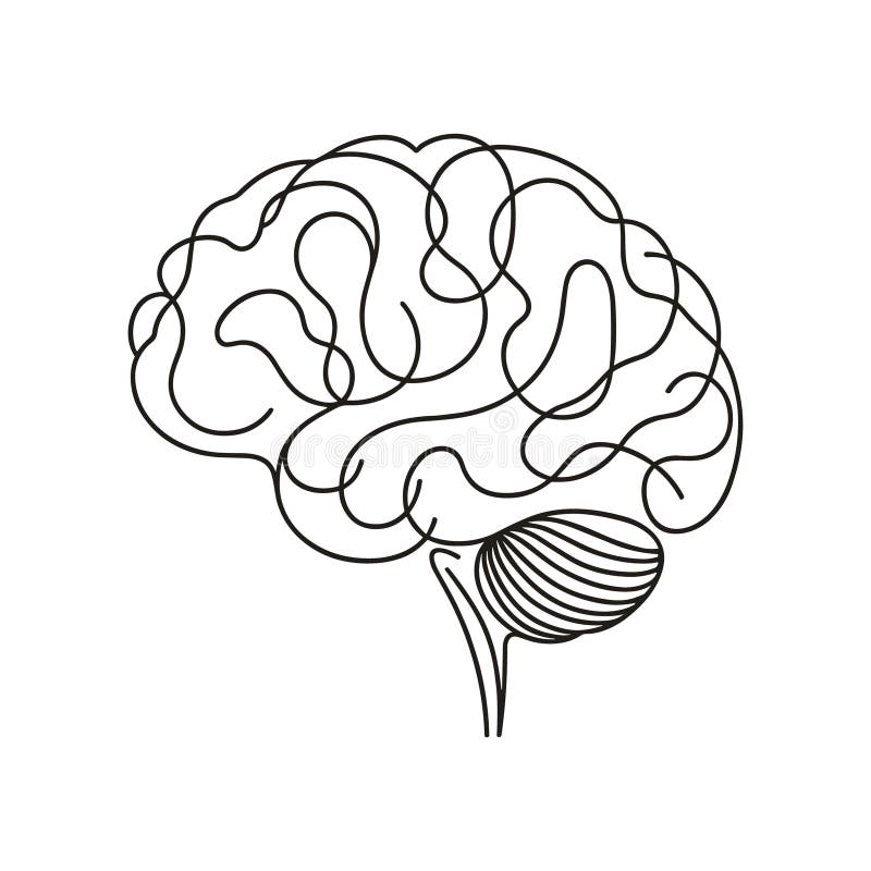 Continuous Line Art Brain Stock Illustrations – 549 Continuous Line Art ...