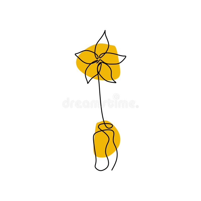 Continuous Line Drawing Vector of Rose Flower Romantic Symbol Minimal ...