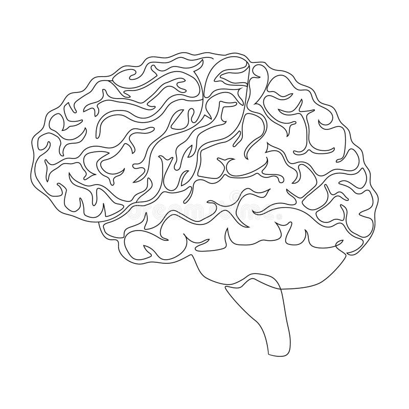 Continuous Line Art Brain Stock Illustrations – 978 Continuous Line Art ...