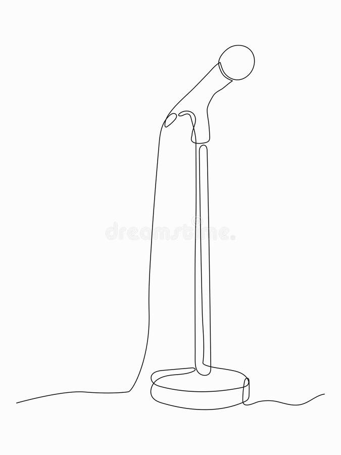 Line Art Microphone Stock Illustrations – 18,895 Line Art Microphone ...