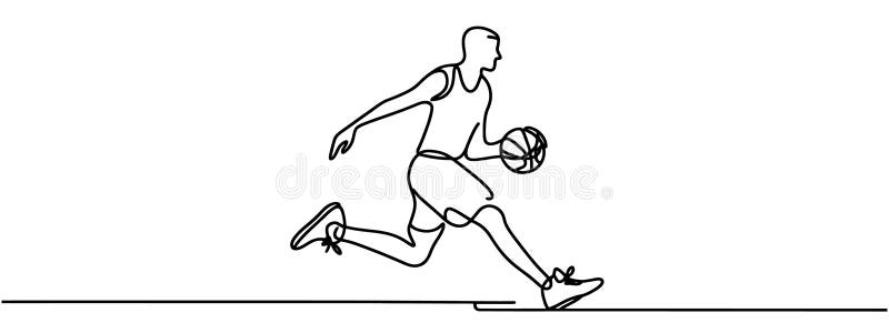 Basketball Player Silhouette One Line Stock Illustrations – 243 ...