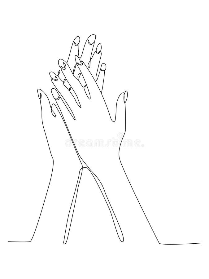 Giving Hands Continuous Line Stock Illustrations – 171 Giving Hands ...