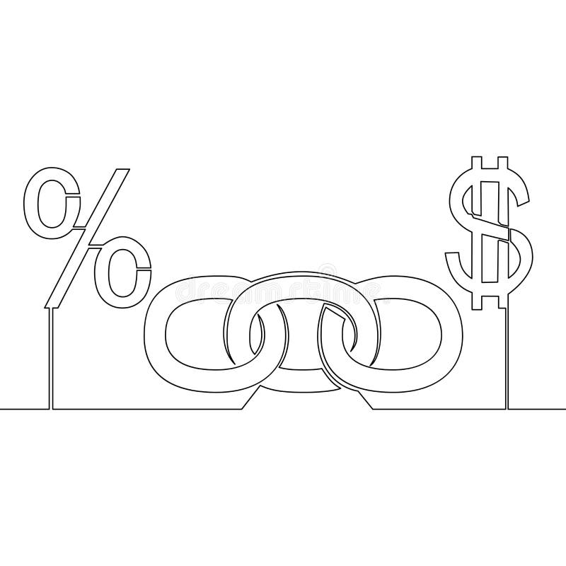 Continuous Line Drawing Link Stock Illustrations – 167 Continuous Line ...