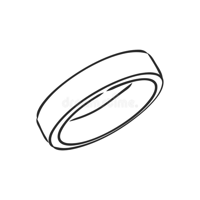 Continuous Line Circle. Minimalism Art. Vector Illustration. Ring ...