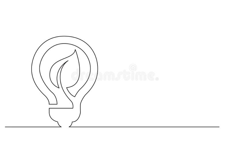 Continuous Line Concept Sketch Drawing of Energy Efficient Electric ...