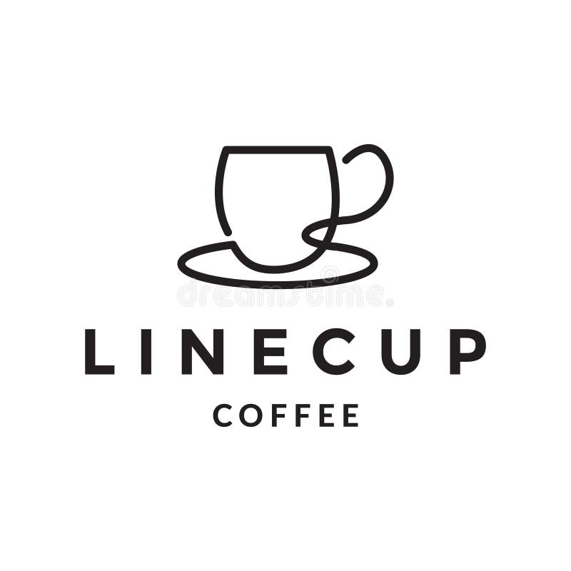 Continuous Line Cup of Coffee or Tea Logo Design Vector Graphic Symbol ...
