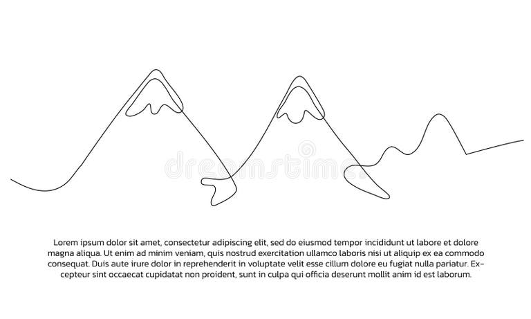 Continuous Line Mountains Stock Illustrations – 572 Continuous Line ...