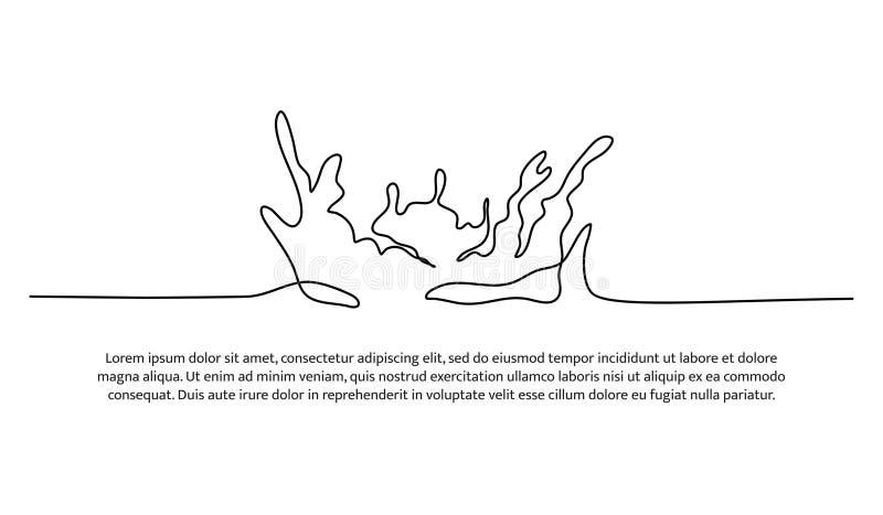 Continuous Line Design of Water Splash Stock Vector - Illustration of ...