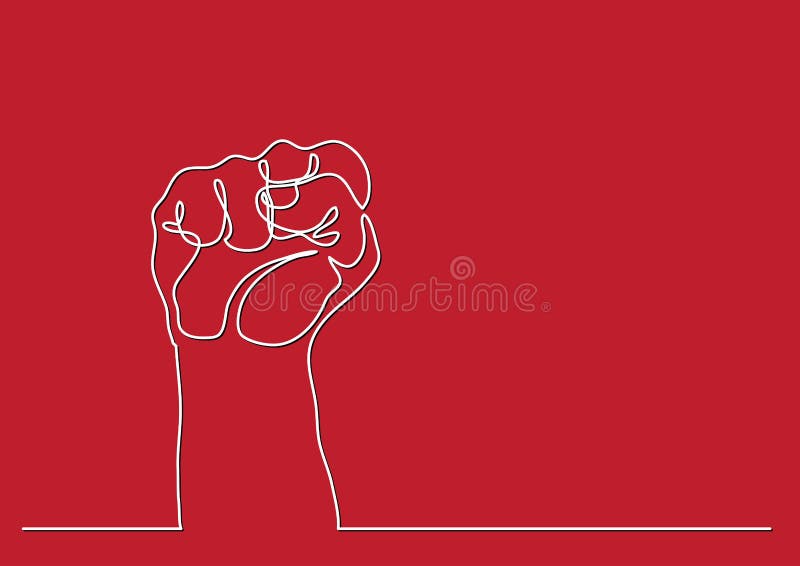 Continuous Line Drawing Hand Fist Stock Illustrations – 449 Continuous ...