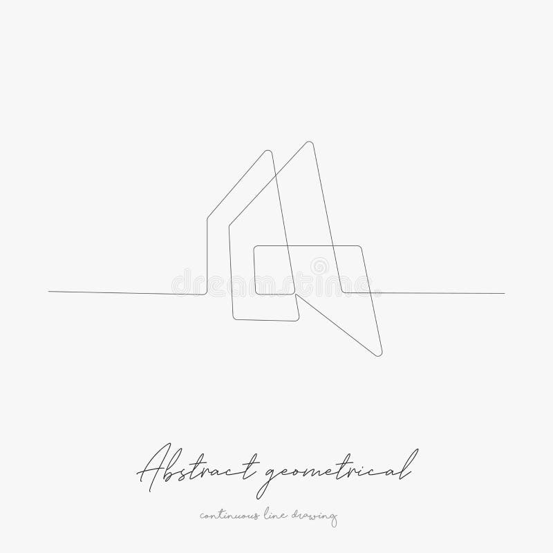 Continuous Line Drawing. Abstract Geometrical. Simple Vector ...