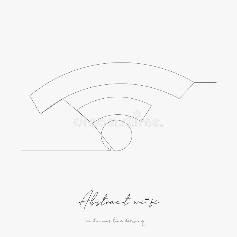 Continuous Line Drawing. Abstract Wi-fi. Simple Vector Illustration ...