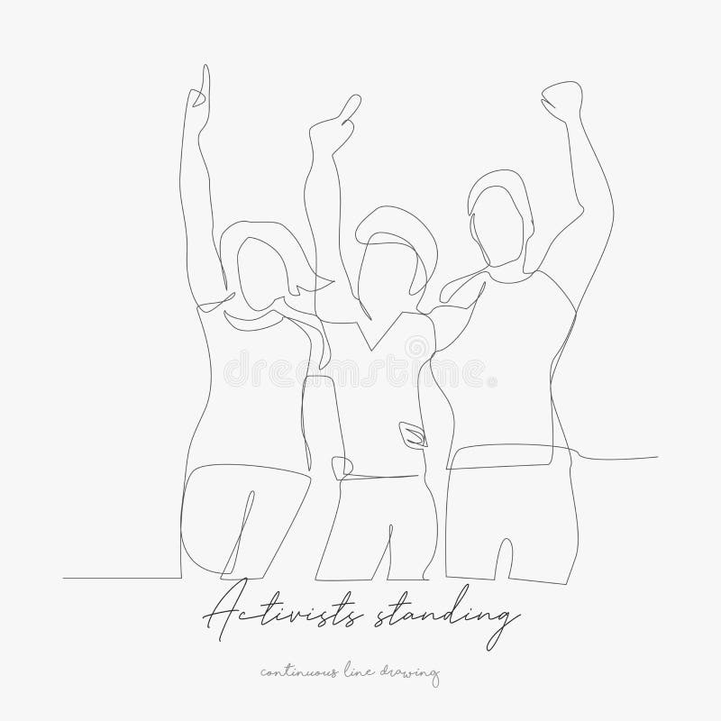 Activist Continuous Line Drawing Stock Illustrations – 61 Activist ...