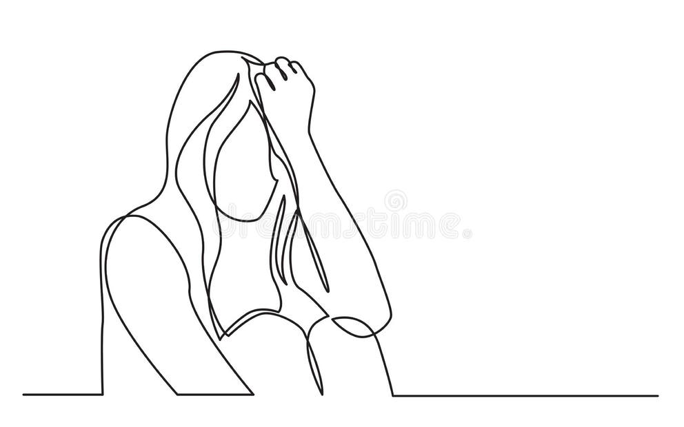 Crying Woman Line Art Stock Illustrations 2324 Crying Woman Line Art Stock Illustrations