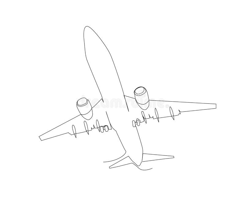 Simple Aeroplane Line Drawing Stock Illustrations – 1,314 Simple ...