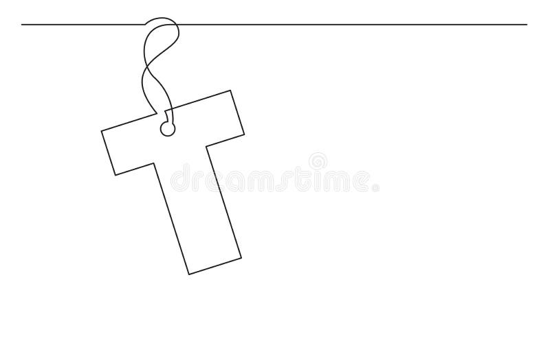 Continuous Line Drawing of Alphabet Letter Label Design Stock Vector ...