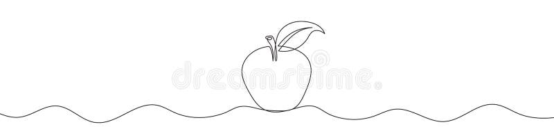Continuous Line Drawing Apple Stock Illustrations – 629 Continuous Line ...
