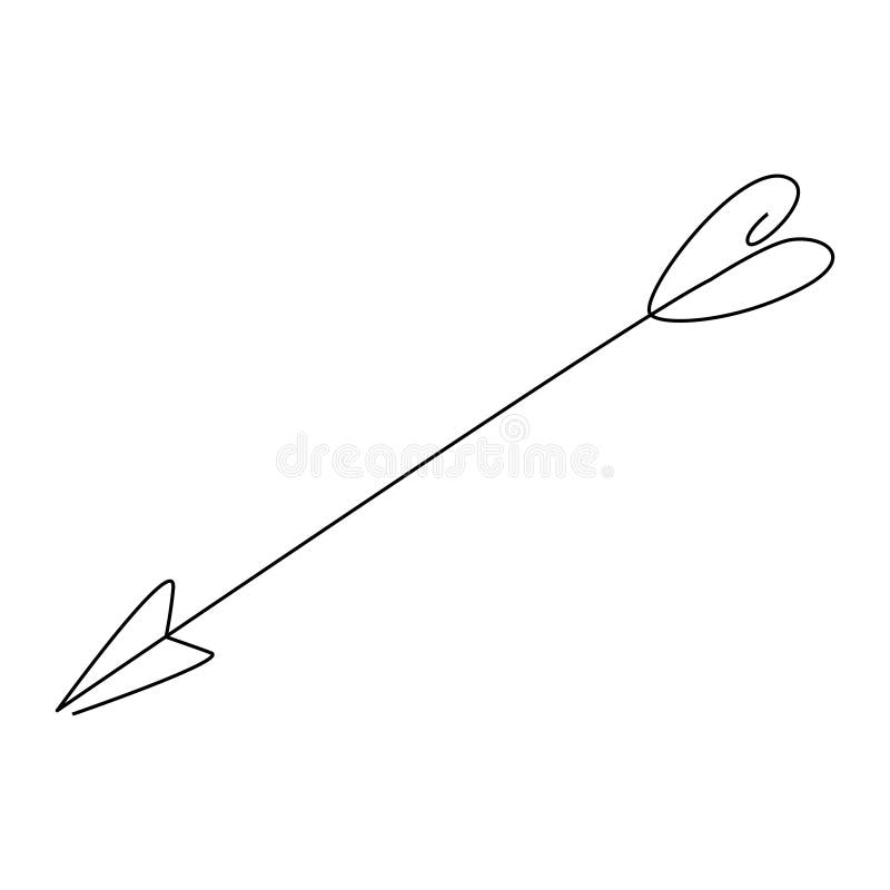 Continuous Line Drawing Arrow Stock Illustration - Illustration of dart ...