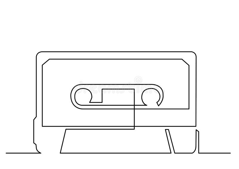Continuous Line Cassette Stock Illustrations – 122 Continuous Line ...