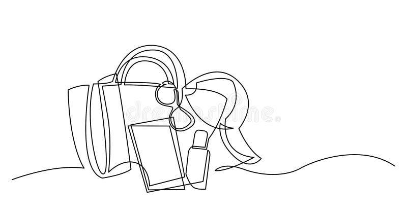 Beach Bag Line Drawing Background Stock Illustrations – 258 Beach Bag ...